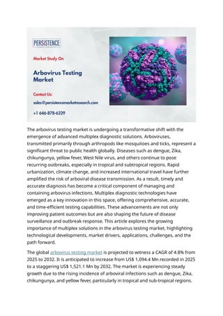 10 Trends Driving the Arbovirus Testing Economy in 2025 | DOCX