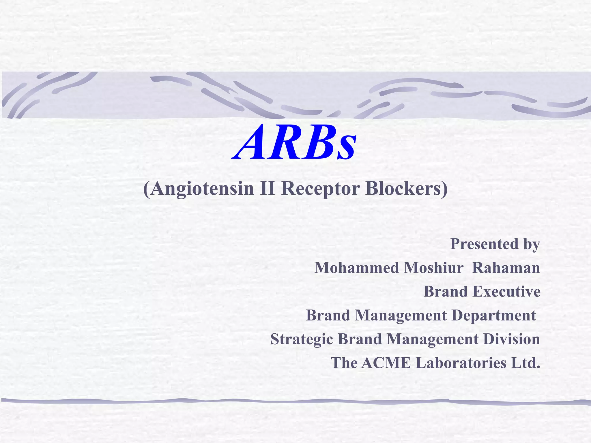 Current status of ARBs in BD.ppt