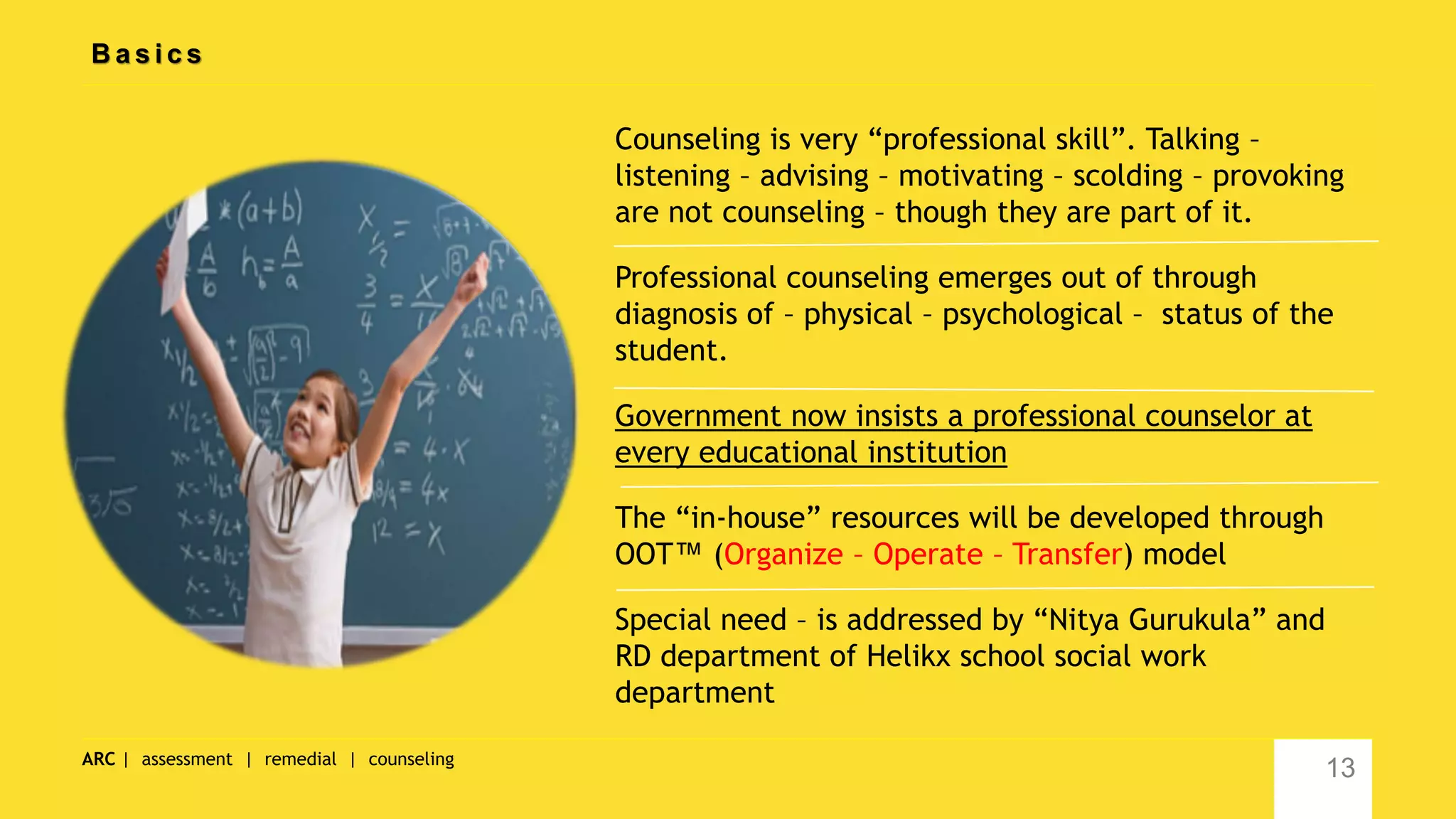 Assessment Remedial Counseling the Helikx way ARC | PPTX