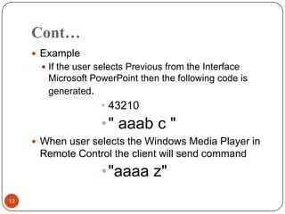 Arc application remote control using bluetooth | PPTX