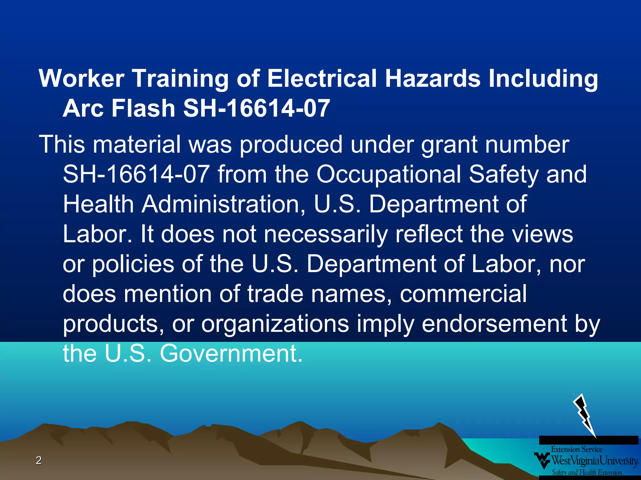 Introduction to Arc Flash/Blast Electrical Hazards | PPT