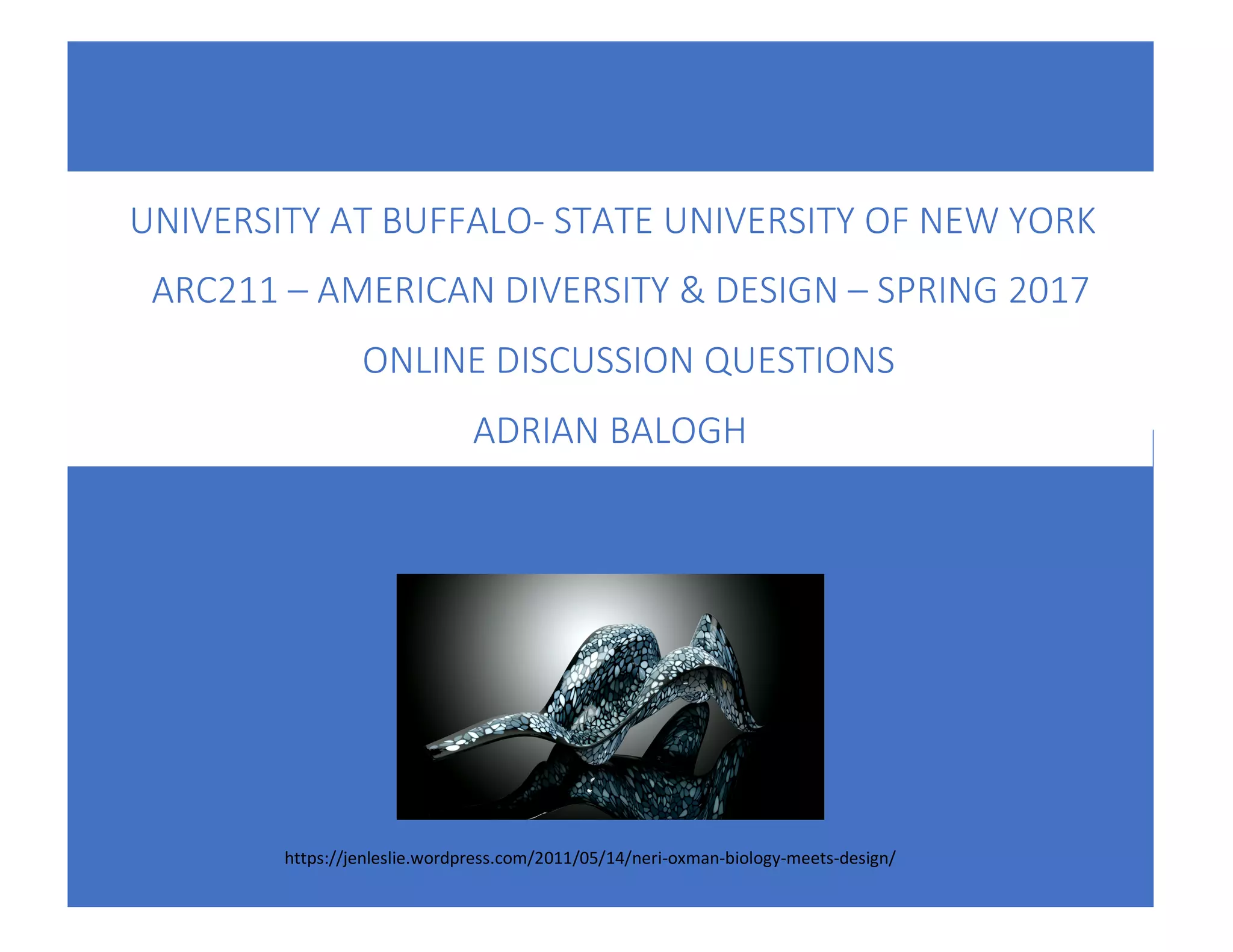 ARC 211 american diversity and design- adrian balogh | PDF