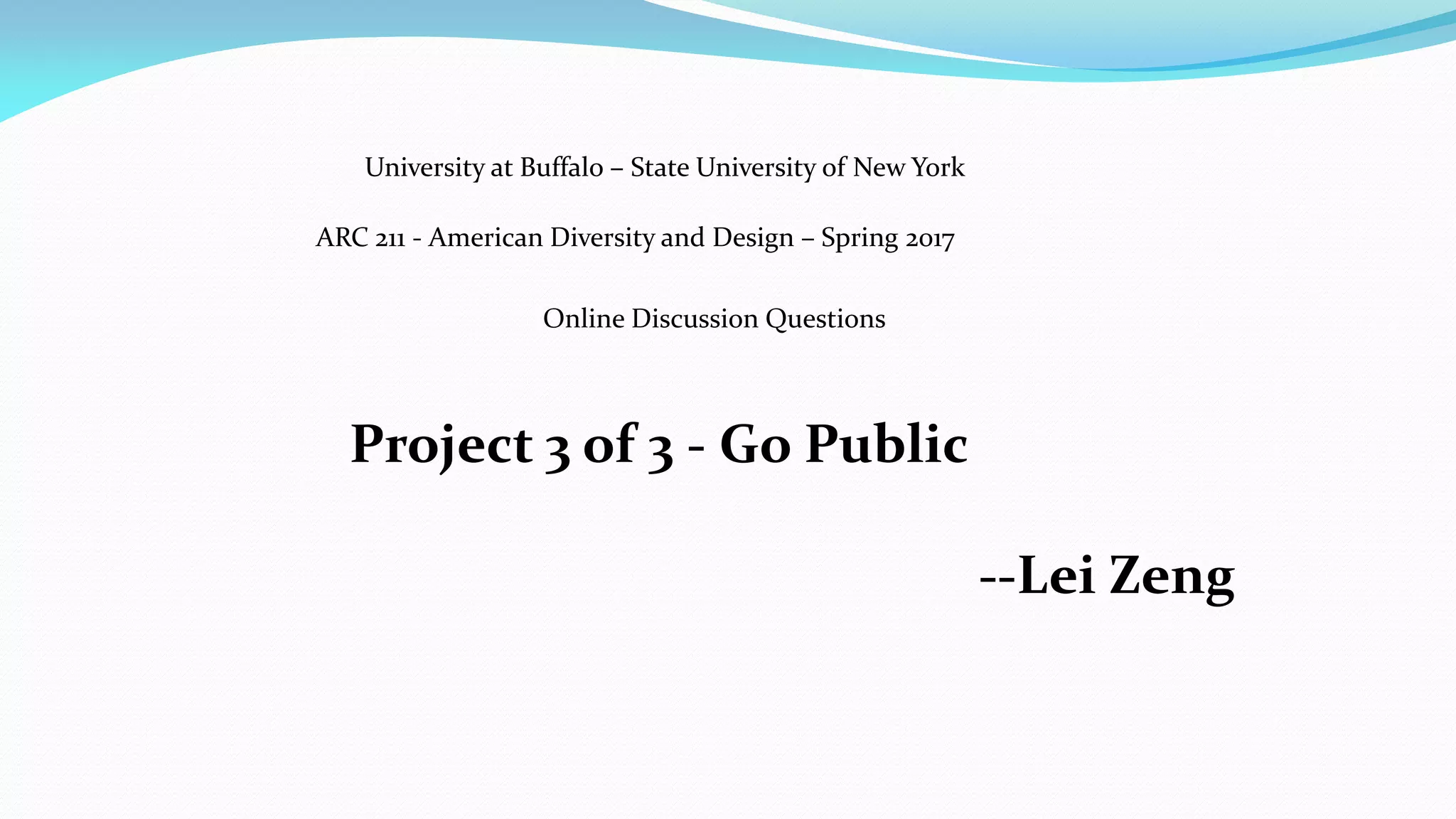 Arc 211 american diversity and design lei zeng | PPT