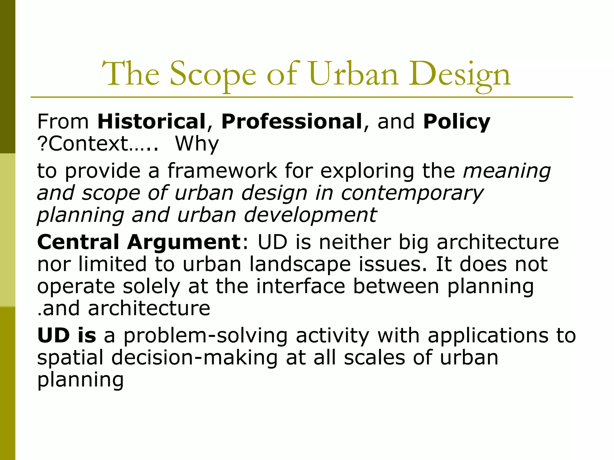 Arc251 02 the-scope-of-urban-design | PPT