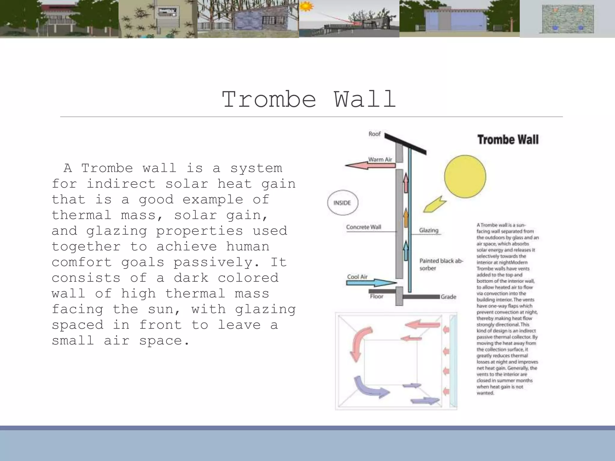 passive heating system with trombe wall | PPTX