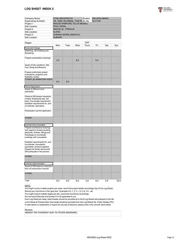 Arc2625 log sheet nik afiq amadi 0317749 final.pdf