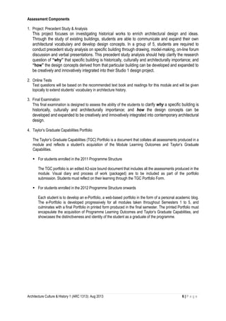 Arc60103 (arc1313) march 2014 module outline | PDF