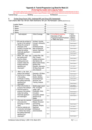 Arc60103 (arc1313) march 2015 project brief | PDF