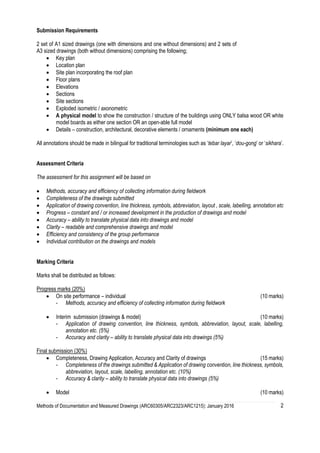 Arc 60305 project 3 measured drawings | PDF