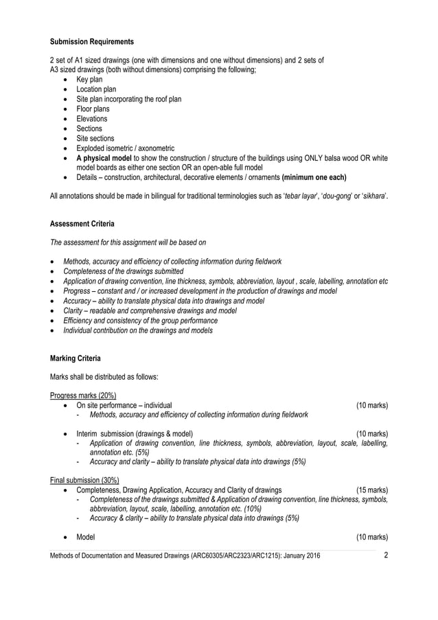 Arc 60305 project 3 measured drawings | PDF