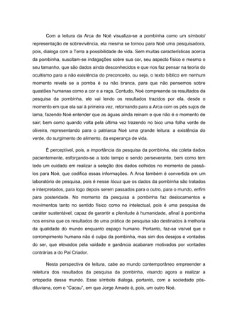 Arca de noé no romance cacau um leitura metafórica | PDF