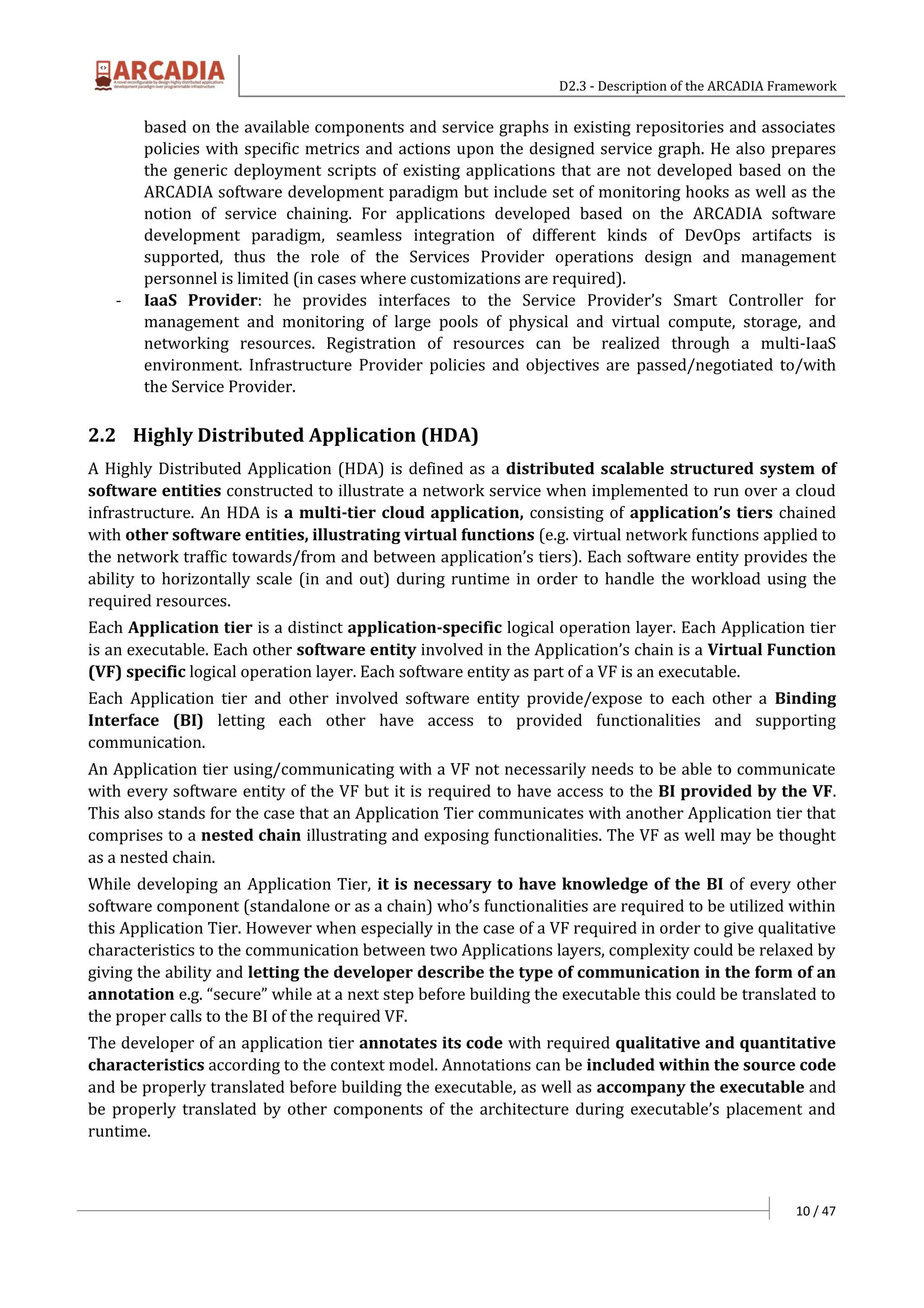Definition of the ARCADIA project framework | PDF | Computer Software ...
