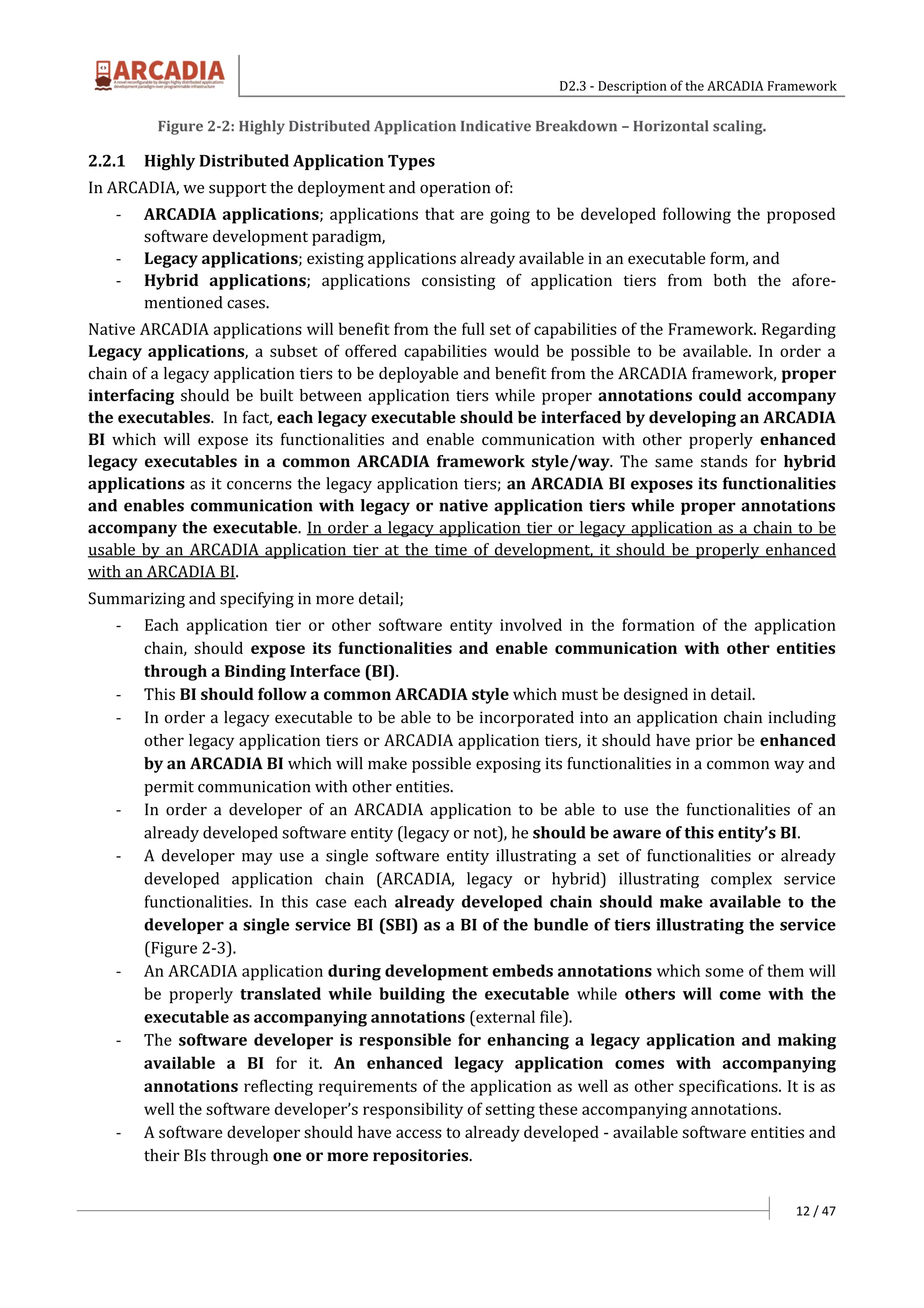 Definition of the ARCADIA project framework | PDF