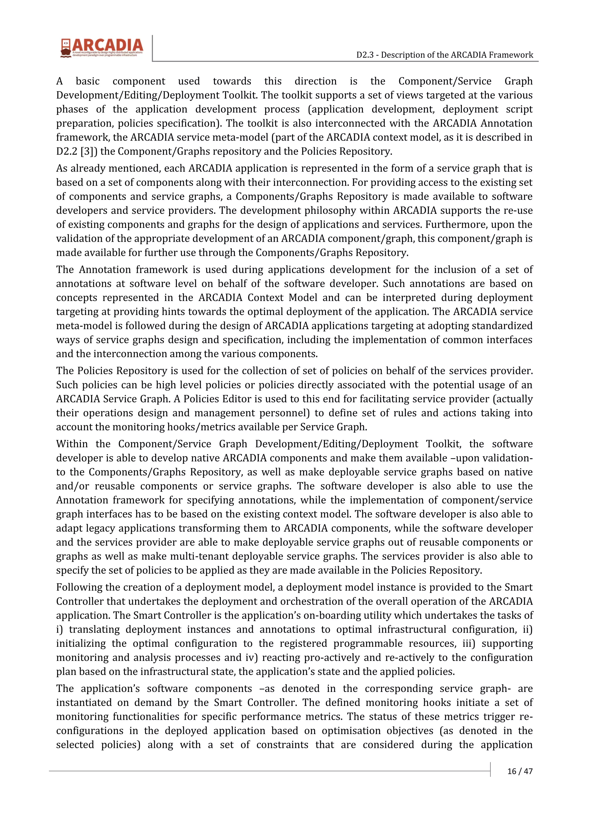 Definition of the ARCADIA project framework | PDF | Computer Software ...