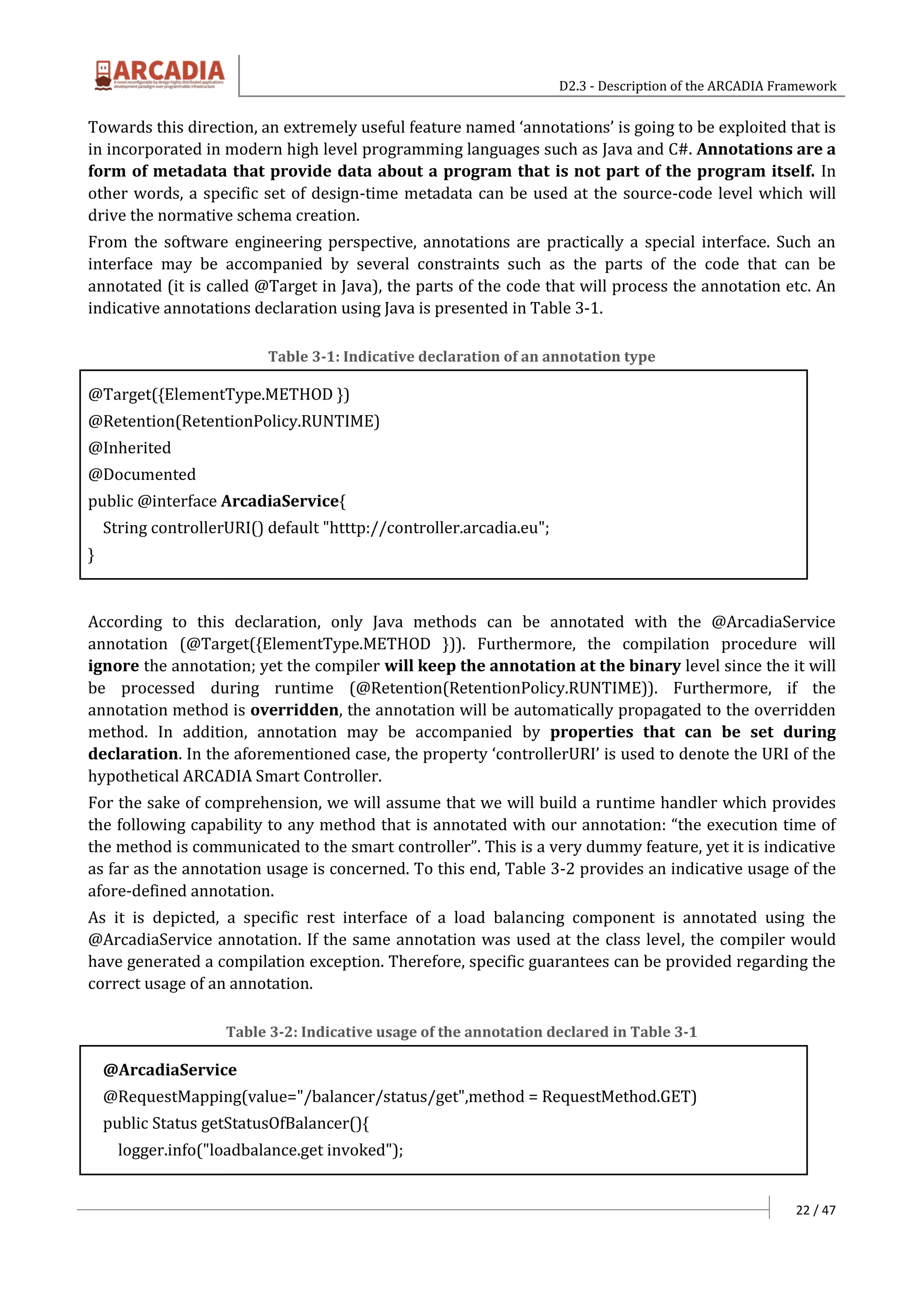 Definition of the ARCADIA project framework | PDF | Computer Software ...