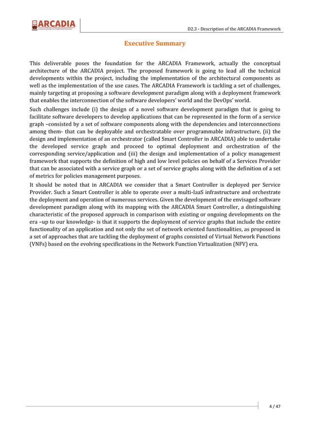 Definition of the ARCADIA project framework | PDF | Computer Software ...