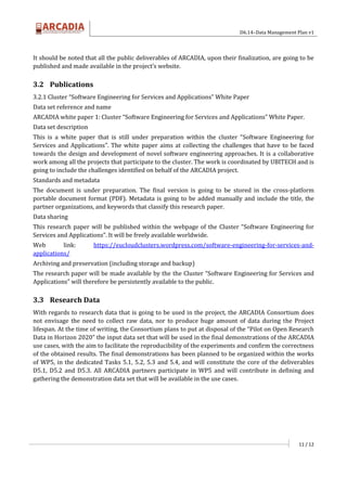 Arcadia project- D ata Management Plan | PDF