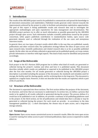 Arcadia project- D ata Management Plan | PDF