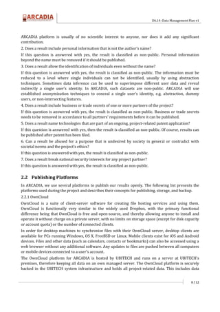 Arcadia project- D ata Management Plan | PDF