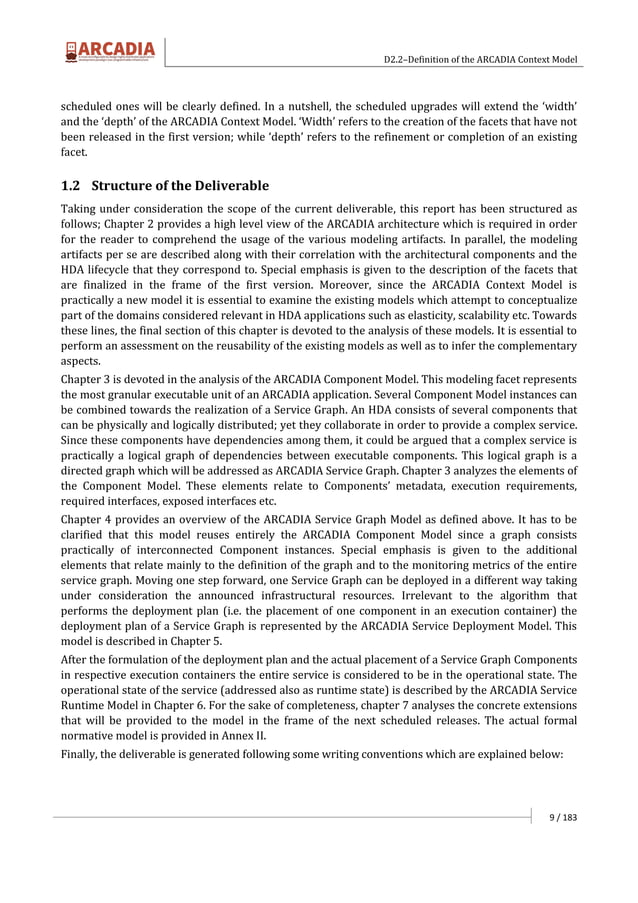Definition of the ARCADIA project context model | PDF