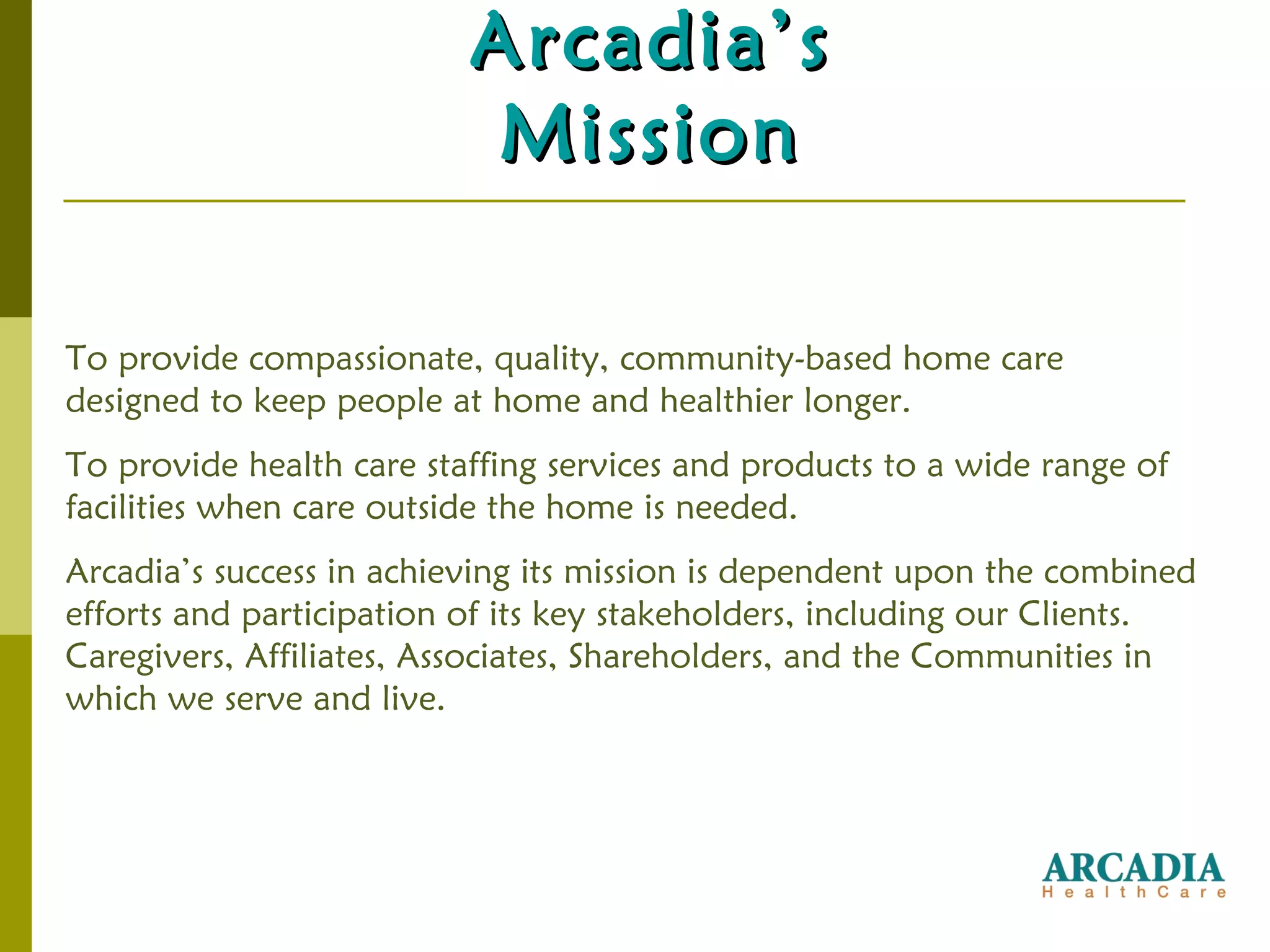 Arcadia Overview Powerpoint | PPT
