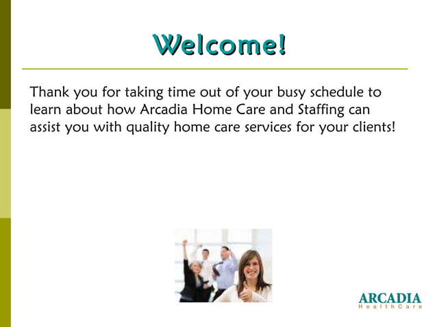 Arcadia Overview Powerpoint | PPT