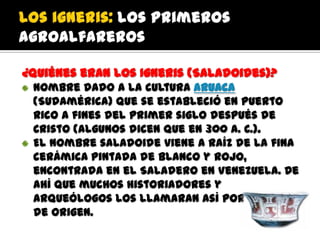 El Caribe indígena: Arcaicos, igneris, la hueca y subtaína | PPTX