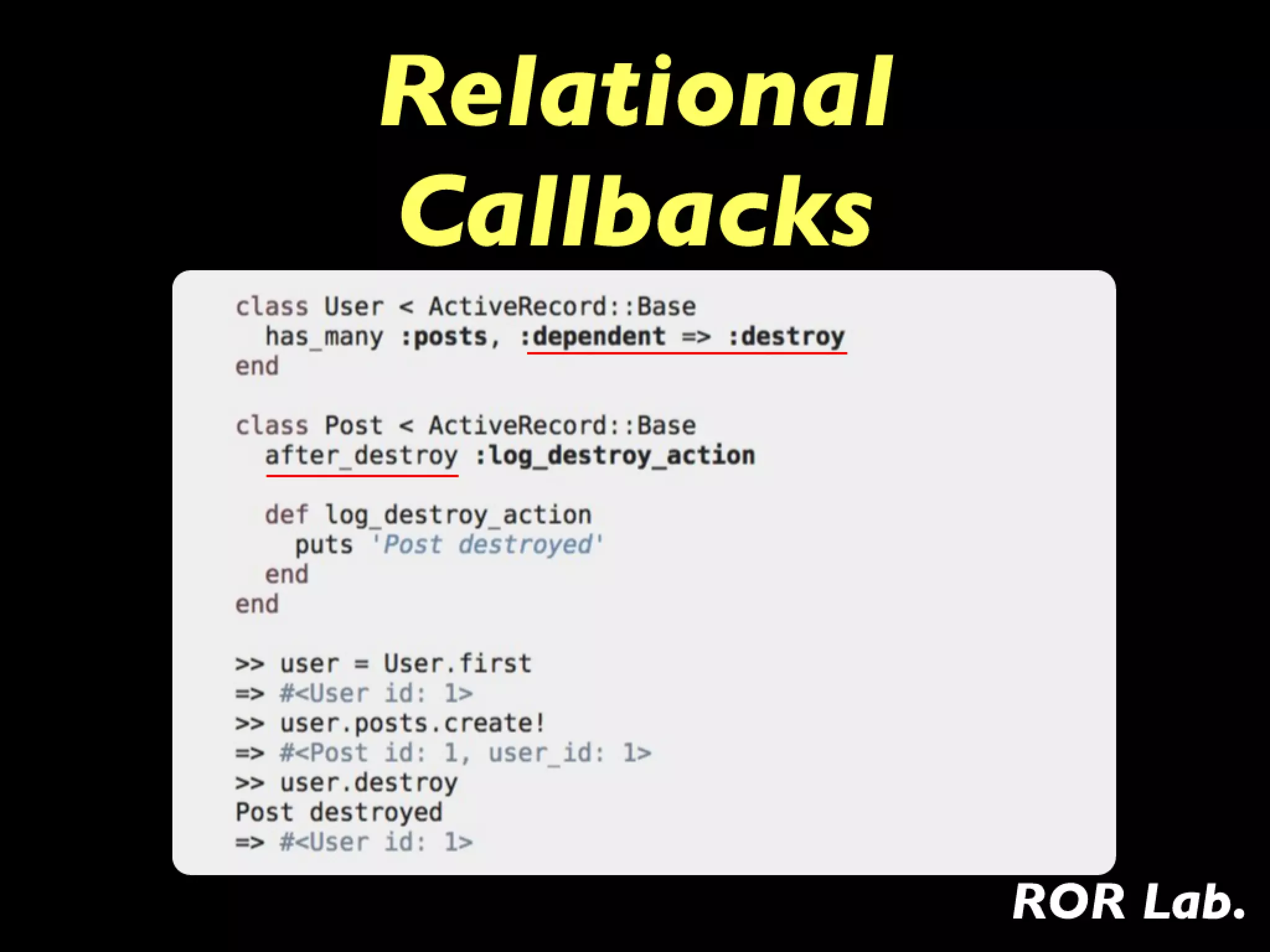 Active Record callbacks and Observers, Season 1 | PDF