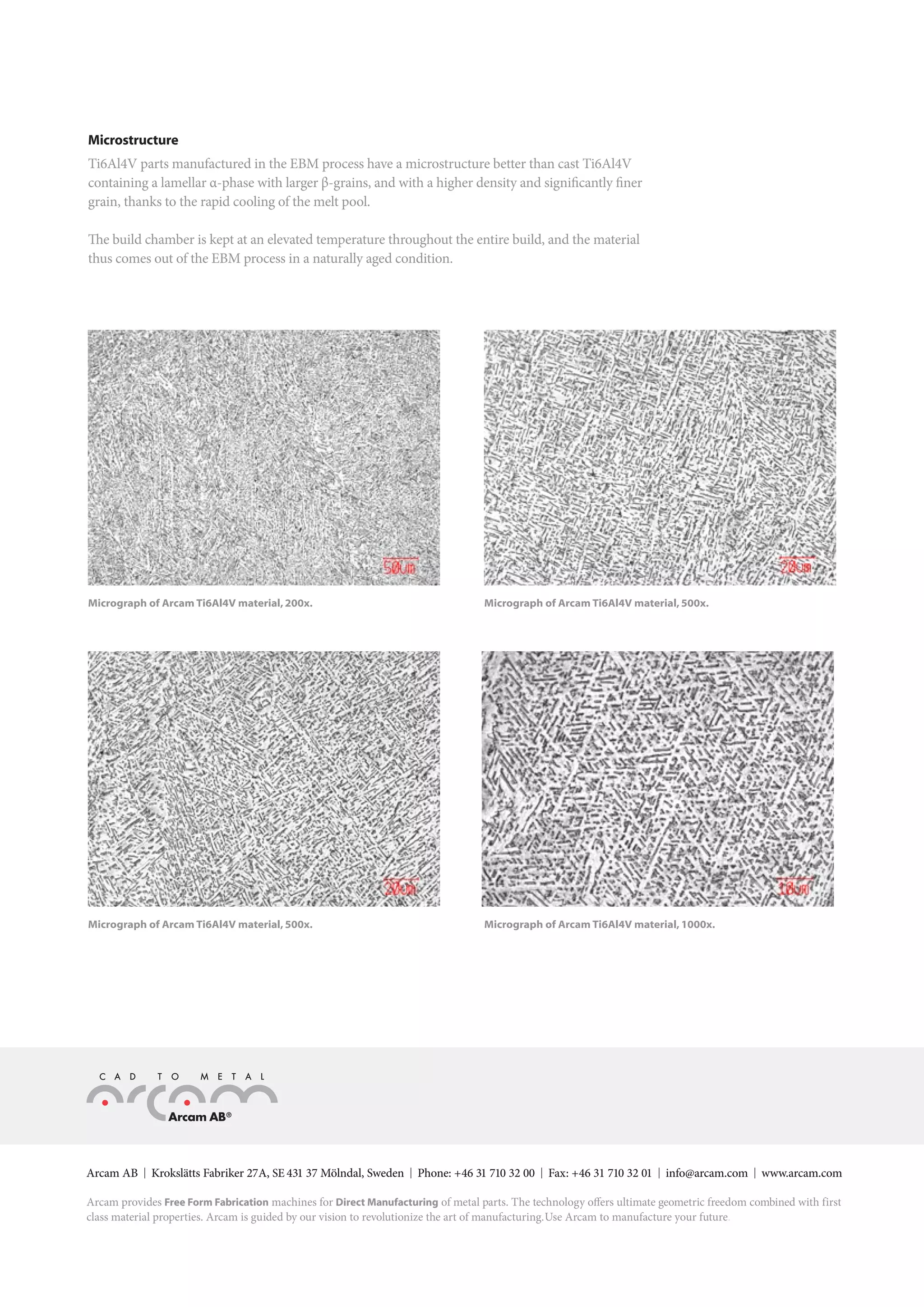 Arcam ti6 al4v-titanium-alloy | PDF