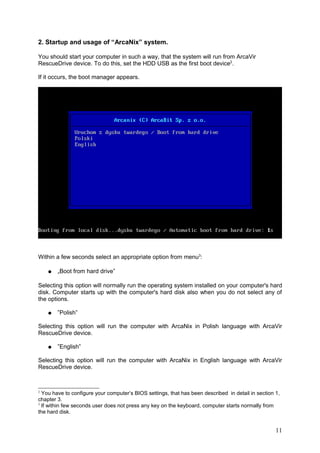 ArcaVir RescueDrive - User Manual | PDF