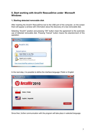 ArcaVir RescueDrive - User Manual | PDF