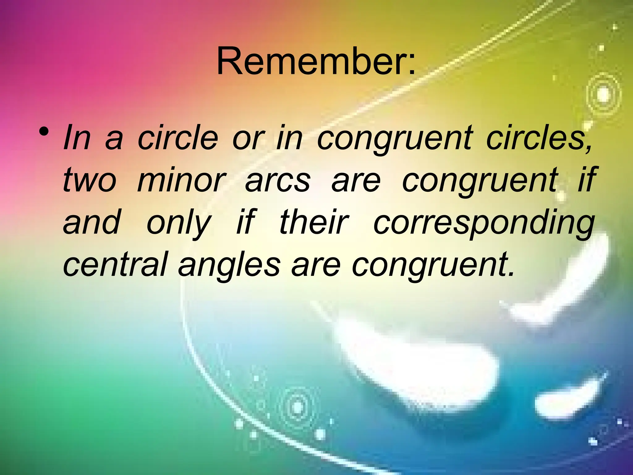 arc central angles.pptx powerpoint presentation | PPTX