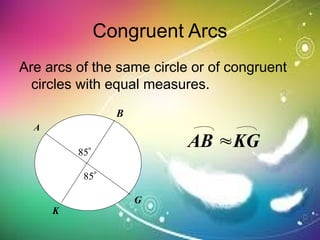 arc central angles.pptx powerpoint presentation | PPTX
