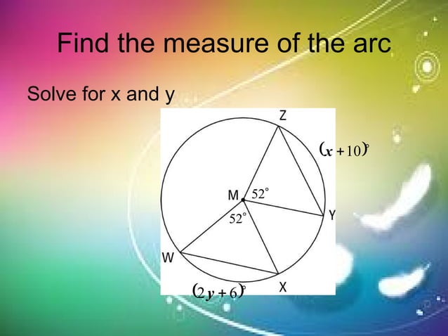 arc central angles.pptx powerpoint presentation | PPTX