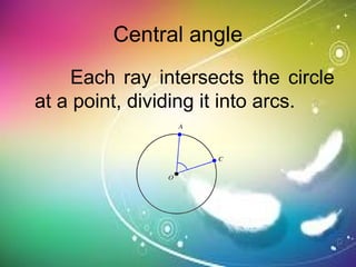 arc central angles.pptx powerpoint presentation | PPTX