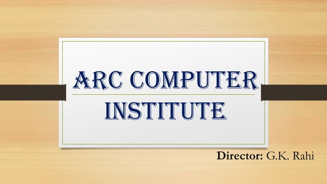 Arc computer training Institute zirakpur iso 9001.pptx