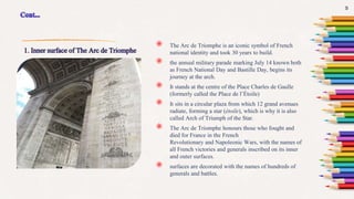 Présentation on Arc de triomphe by Leena | PPTX