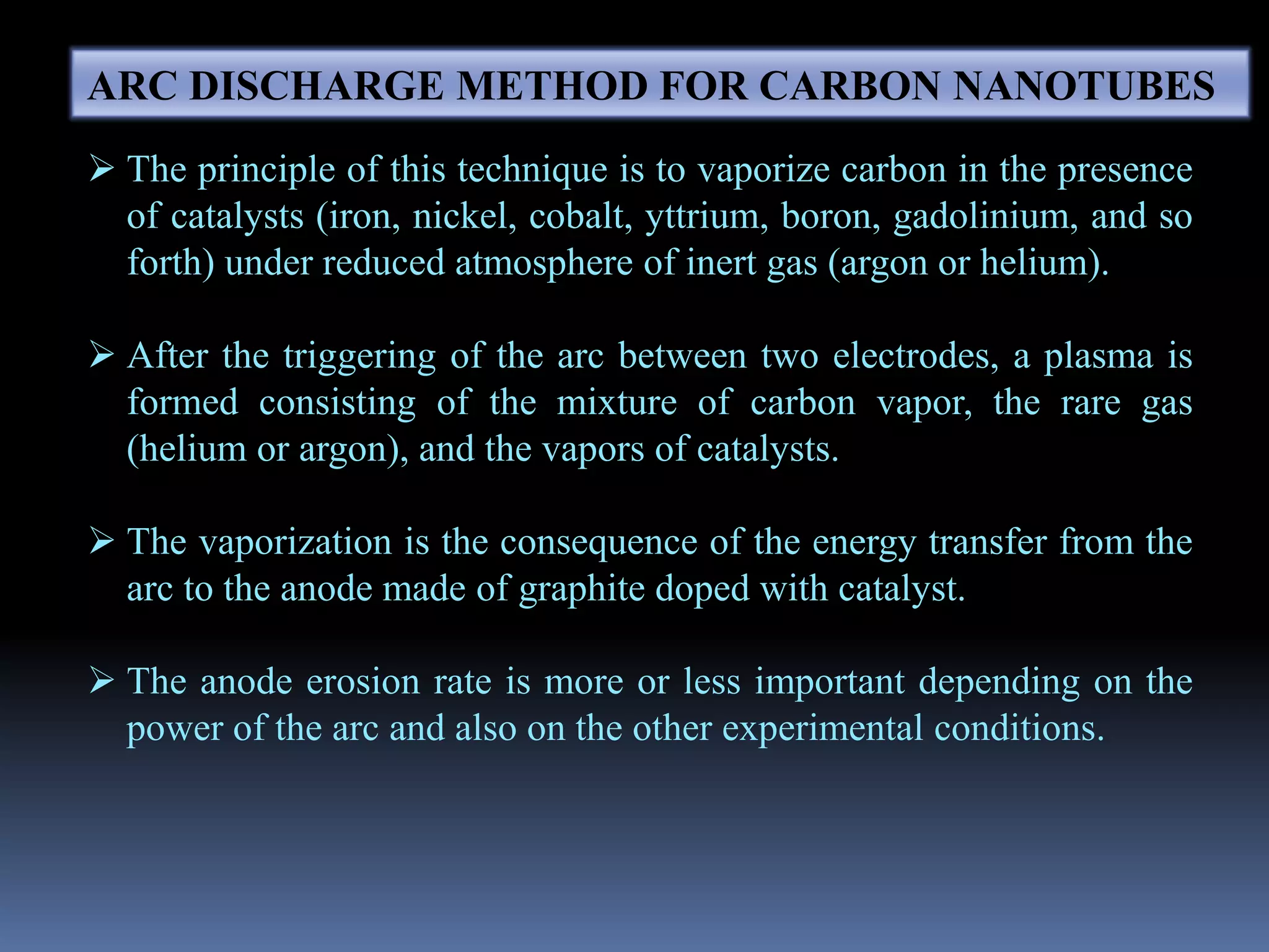 Arc discharge method | PPTX