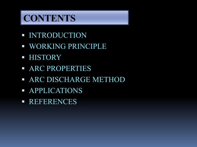 Arc discharge method | PPTX | Chemistry | Science