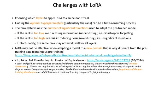 Deep Dive: Parameter-Efficient Model Adaptation with LoRA and Spectrum | PDF