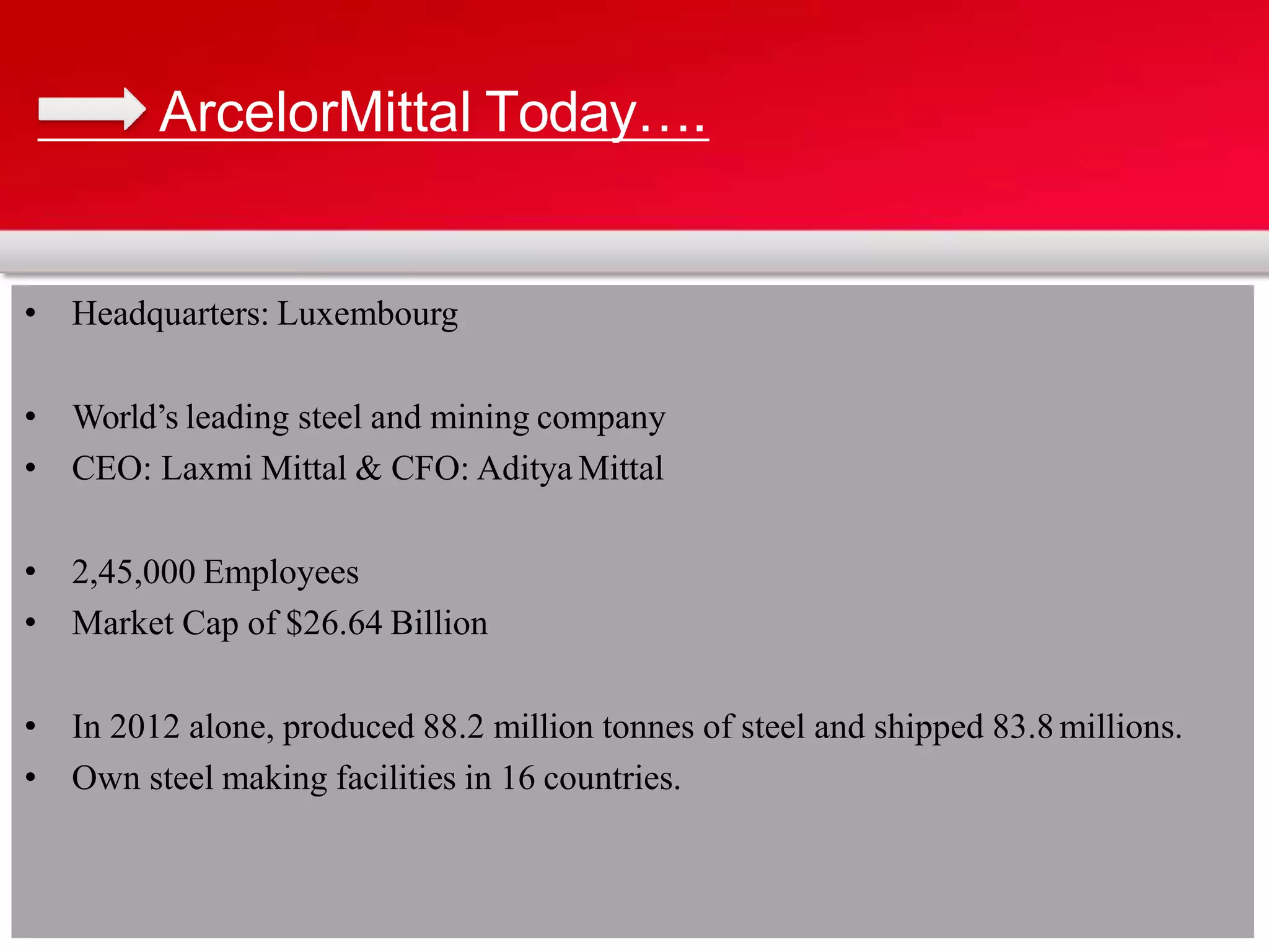 Arcelor and mittal deal | PPTX