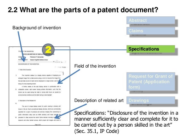 Patent Document, Its Form and Substance