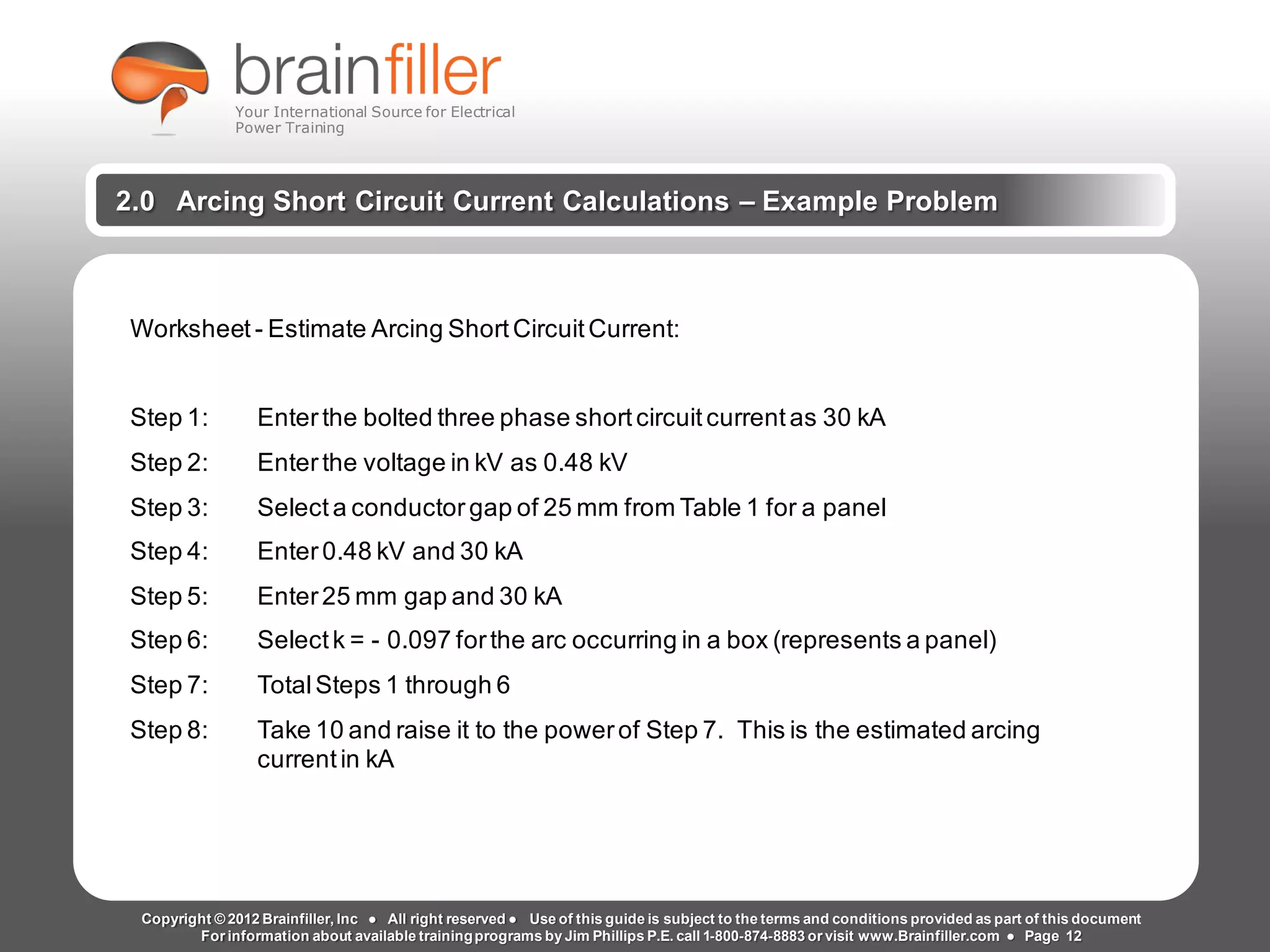 Arc flash calculation guide jim phillips | PDF