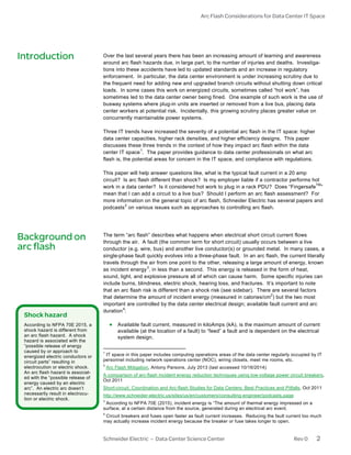 Arc Flash Considerations for Data Center IT Space | PDF