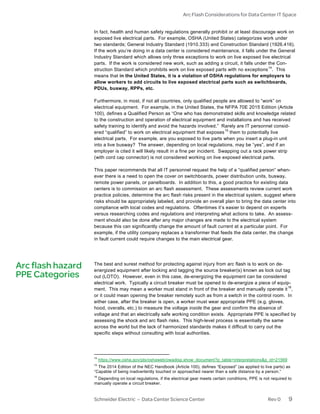Arc Flash Considerations for Data Center IT Space | PDF