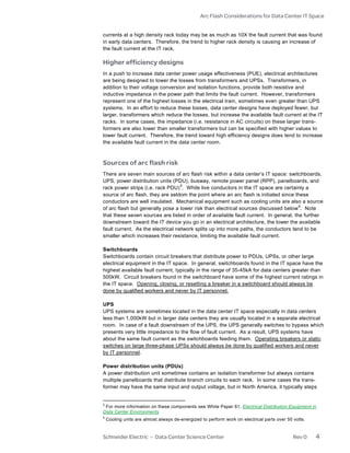 Arc Flash Considerations for Data Center IT Space | PDF