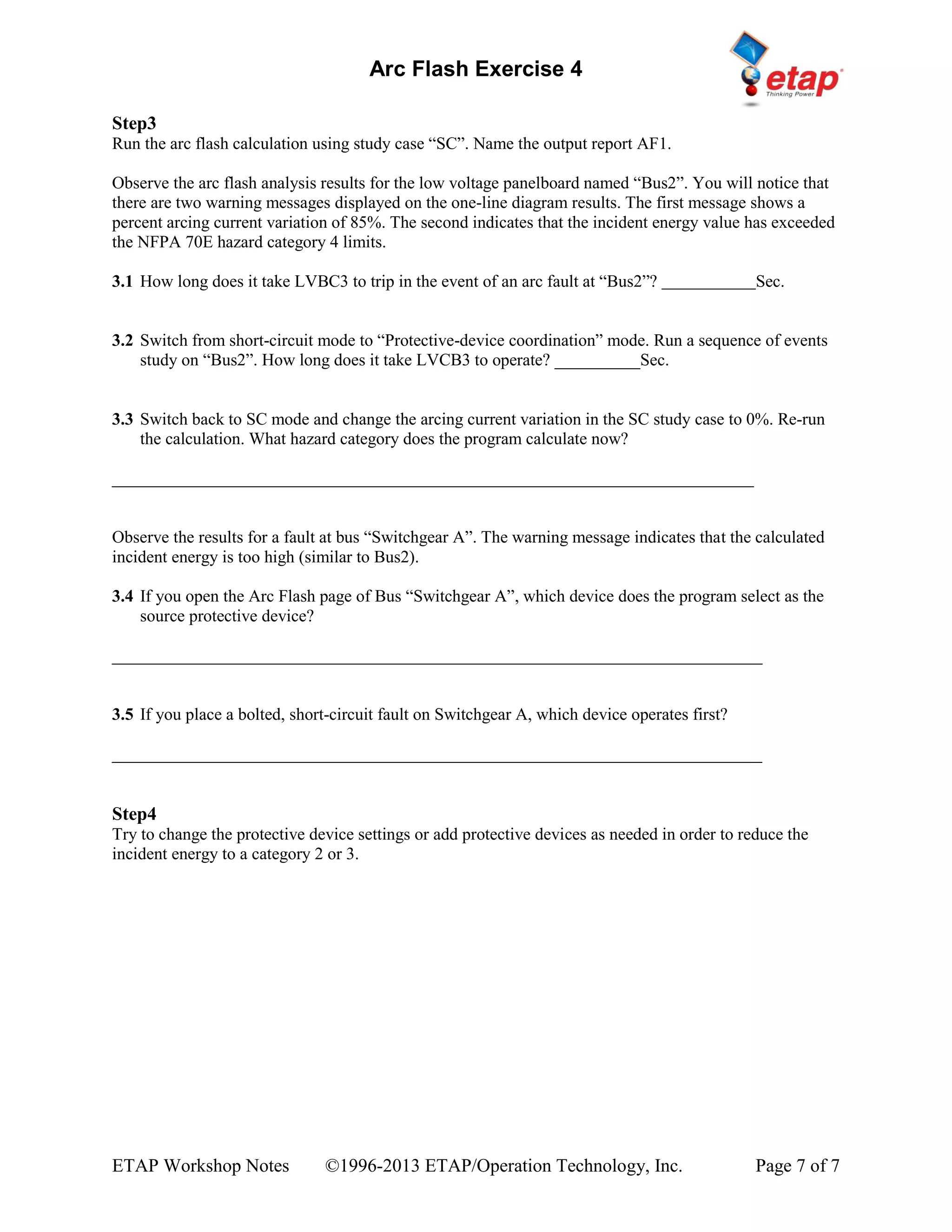 Arc flash example4 | PDF