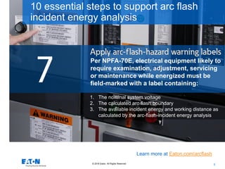 10 Essential steps to support arc flash incident energy analysis | PDF