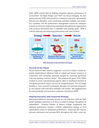 ARC Forum Highlights RPM as an Enabler to Optimized Business ...