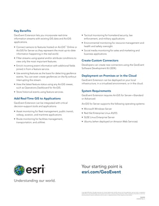 ArcGIS GeoEvent Extension for Server | PDF | Cloud Computing | Internet